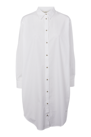 Vilde Loose Shirt Dress - Bright White